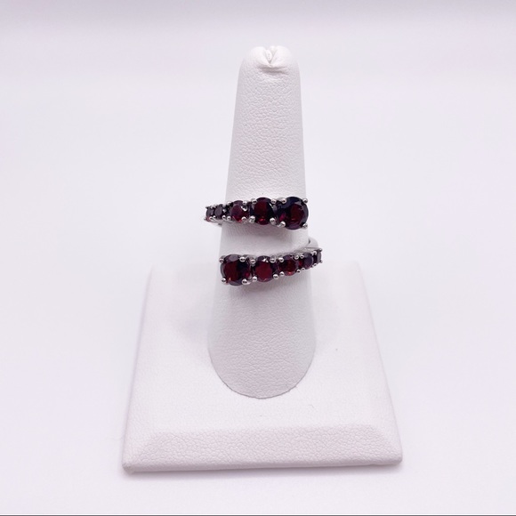 JTV | Jewelry | Jtv Red Garnet Sterling Silver Ring | Poshmark